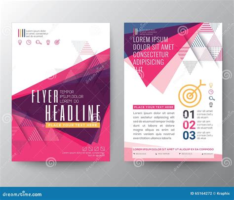 Abstract Triangle Shape Poster Brochure Flyer Design Layout Stock