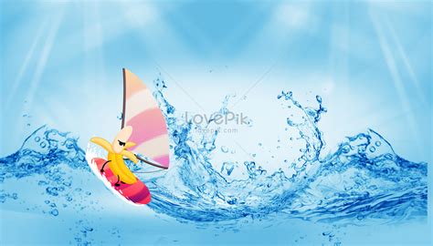바나나 서핑 일러스트 무료 다운로드 Lovepik