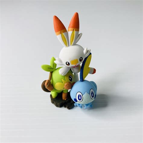 Pokemon Tcg Sword And Shield Collection Figures Grookey Scorbunny Sobble