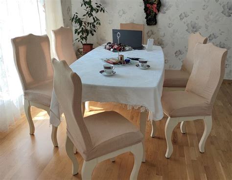 ᐉ Чохол натяжний на стілець велюровий фактурний Бежевий 20 13 • Краща ціна в Києві Україні