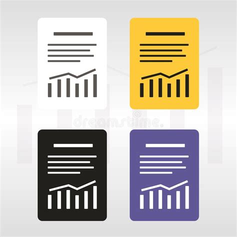 Report Text File Vector Icon Document With Chart Symbol Stock Vector