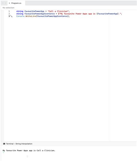 string interpolation works in power apps low code lewis