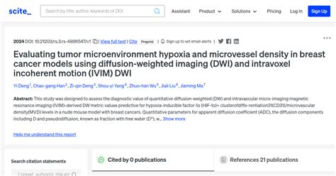 Evaluating Tumor Microenvironment Hypoxia And Microvessel Density In Breast Cancer Models Using
