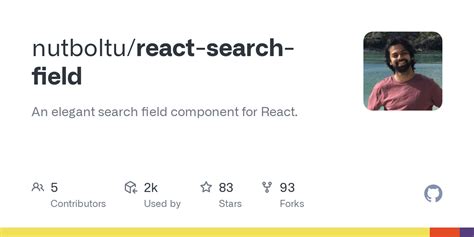 Github Nutboltu React Search Field An Elegant Search Field Component For React