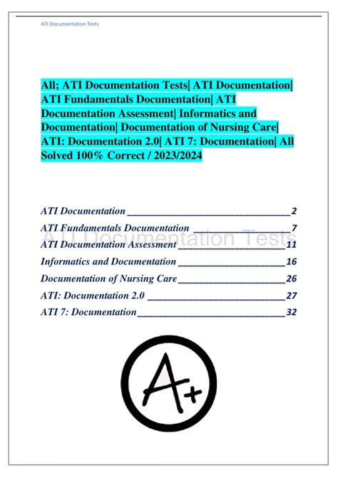 Ati Documentation Tests Ati Fundamentals Documentation Informatics