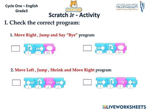Grade3 Activity Scratch Jr Worksheet