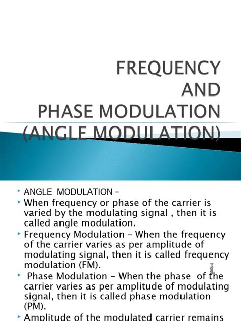 Fm Pm Pdf Frequency Modulation Radio