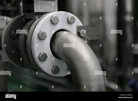 Industrial Pipe Connection Detail Factory Production Plant Stock Photo Alamy
