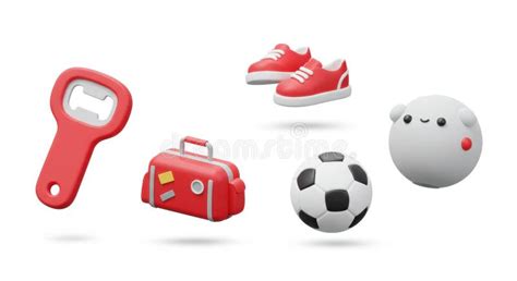 3d Rendered Cute Objects Stock Illustration Illustration Of Artwork 375965974