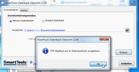 Add In World Smarttools Datenbank Übersicht 2 0 Für Access 2010 2007 2003
