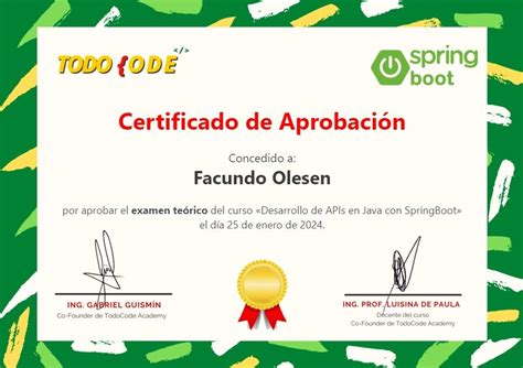 java backend spring springboot facundo olesen