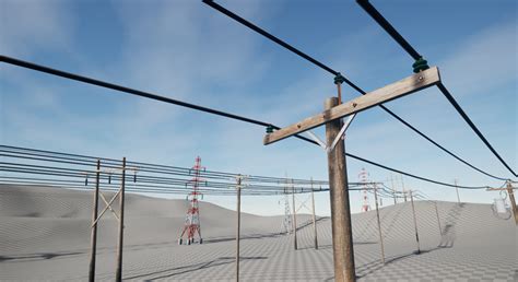 Procedural Powerline Generator In Props Ue Marketplace