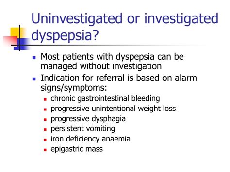 Ppt Nice Guidelines Management Of Dyspepsia In Adults In Primary Care Powerpoint Presentation