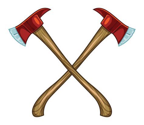 Crossed Fire Axes Clip Art