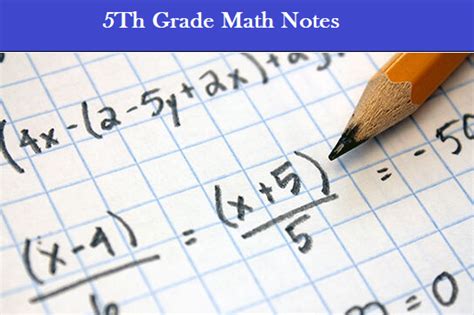 5th Grade Math Notes