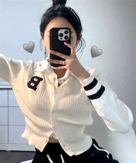 [장점극대화핏 🥇적극추천] 비 자수 배색 가디건 3color 교복템 꾸안꾸 간절기템 새학기룩 개강룩 에이블리