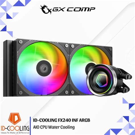 Promo Id Cooling Frostflow Fx 240 Inf Argb Black 240mm Fx240 Aio Cpu