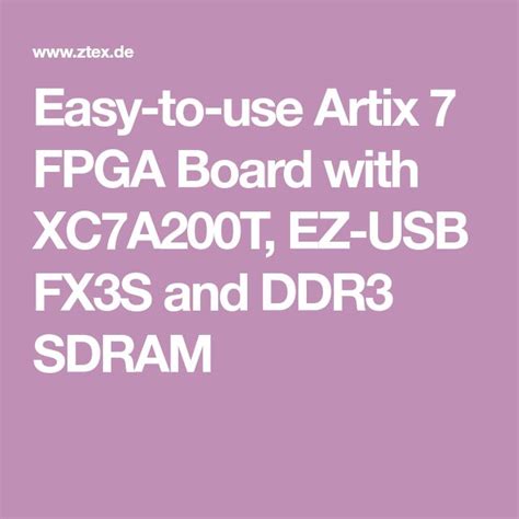 Easy To Use Artix 7 Fpga Board With Xc7a200t Ez Usb Fx3s And Ddr3