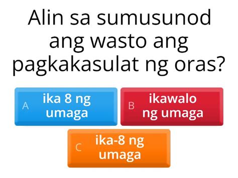 Wastong Gamit Ng Gitling Pagsusulit
