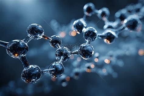 투명한 구형 분자 구조