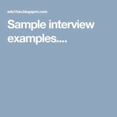 9 Best Sample Interview Images In 2019 Interview Introduction Examples Teaching Philosophy