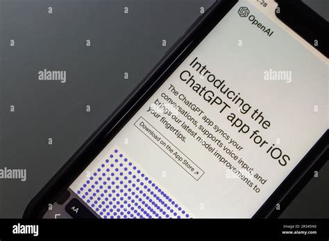 Introducing The ChatGPT App For IOS Website Seen In An IPhone In May
