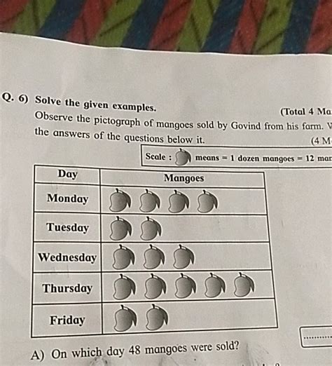 Q 6 Solve The Given Examples Total 4 Ma StudyX