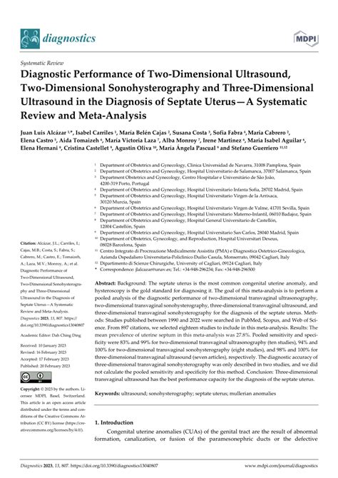 Pdf Diagnostic Performance Of Two Dimensional Ultrasound Two Dimensional Sonohysterography