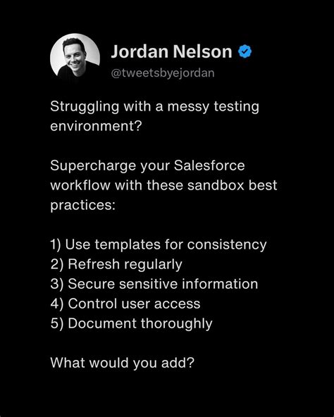 Jordan Nelson On Linkedin Struggling With A Messy Testing Environment Supercharge Your Salesforce…