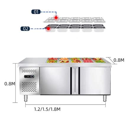 ตู้เย็นสแตนเลส แช่สลัด แช่ผักผลไม้