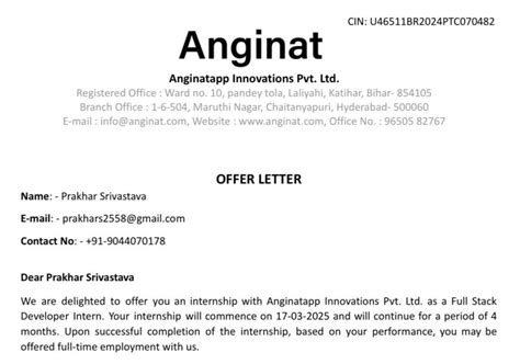 Fullstackdevelopment Saas Internship Anginatinnovations Edtech