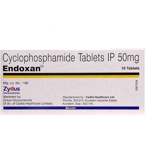 Endoxan 50mg Tablet Uses Dosage Side Effects German Remedies