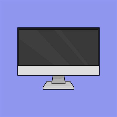 Premium Vector Computer Monitor Screen Vector Illustration Icon Pc Computer Vector Icon Office