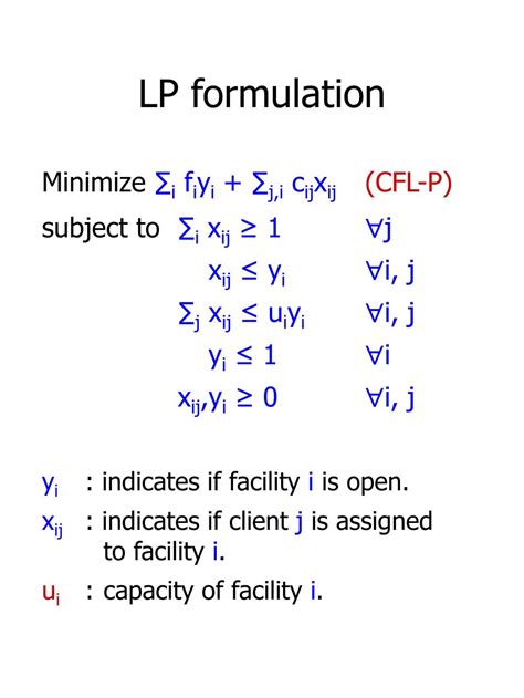PPT LP Based Algorithms For Capacitated Facility Location PowerPoint