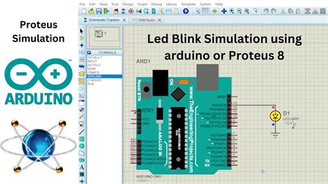 Ledblink Arduino Using Proteus Simulation Proteus Simulation Youtube