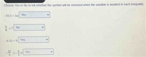 solved choose yes or no to tell whether the symbol will be reversed