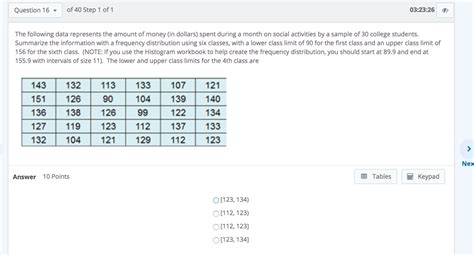 solved question 16 of 40 step 1 of 1 03 23 26 6 the
