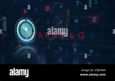 Animation Of Clock Ticking Over Virus Warning Text And Network Of Connections Global Computing