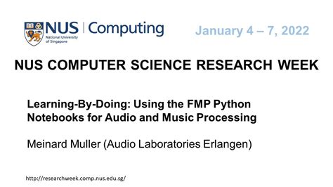 Learning By Doing Using The Fmp Python Notebooks For Audio And Music Processing By Meinard