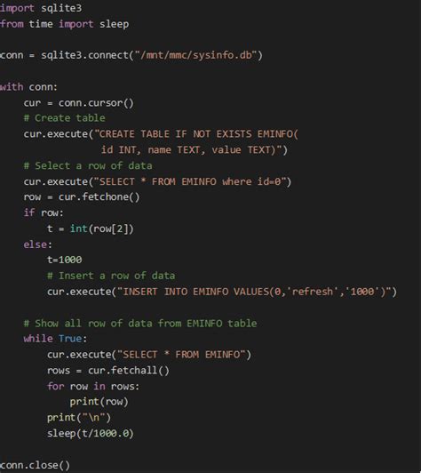 英创主板Python C 实例之二 SQLite数据库 技术天地