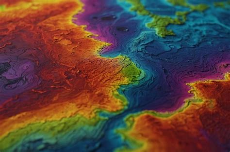 Geothermal Heat Map Premium Ai Generated Image