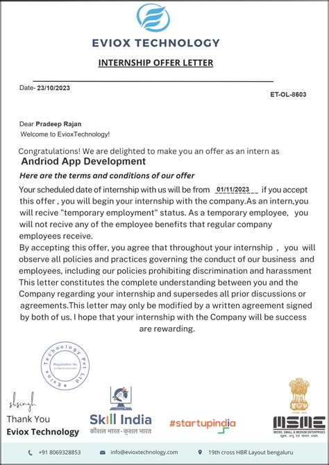 Pradeep R On Linkedin Evioxtechnology Internship