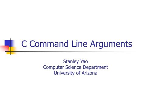 Ppt Command Line Arguments And Functions In C Powerpoint Presentation
