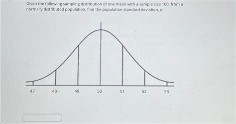 solved given the following sampling distribution of one mean