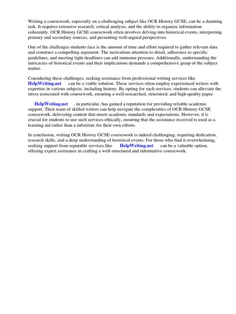 Ocr History Coursework Gcse Pdf Gce Advanced Level United Kingdom Qualifications
