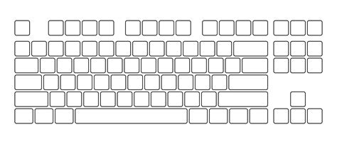 Computer Keyboard Button Layout Template For Graphic Use Modern Computer Keyboard Illustration