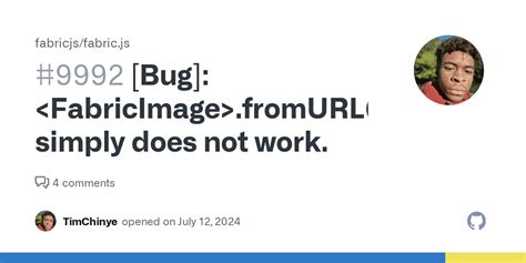 [bug] fromurl simply does not work · issue 9992 · fabricjs fabric