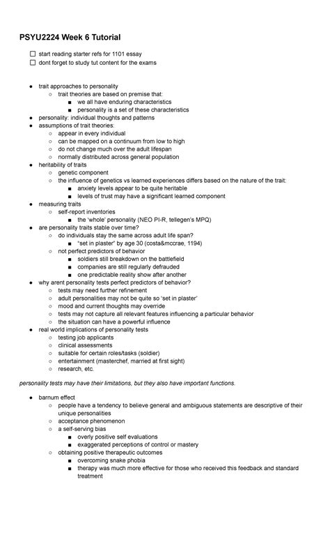 2224 w6 tut tutorial notes for week 6 psyu2224 week 6 tutorial