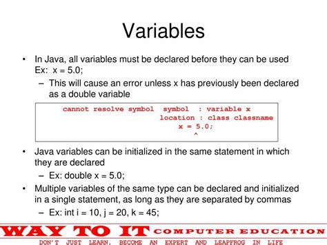 Java Basics PowerPoint Slides LearnPick India