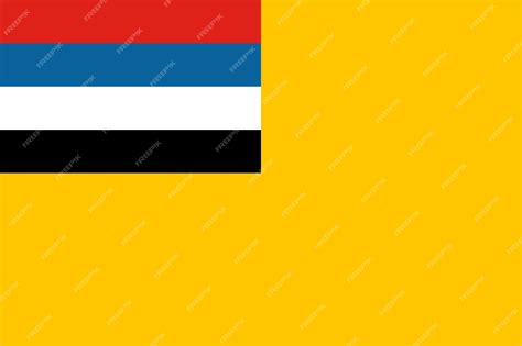 Premium Vector Flag Of Manchukuo Vector Illustration